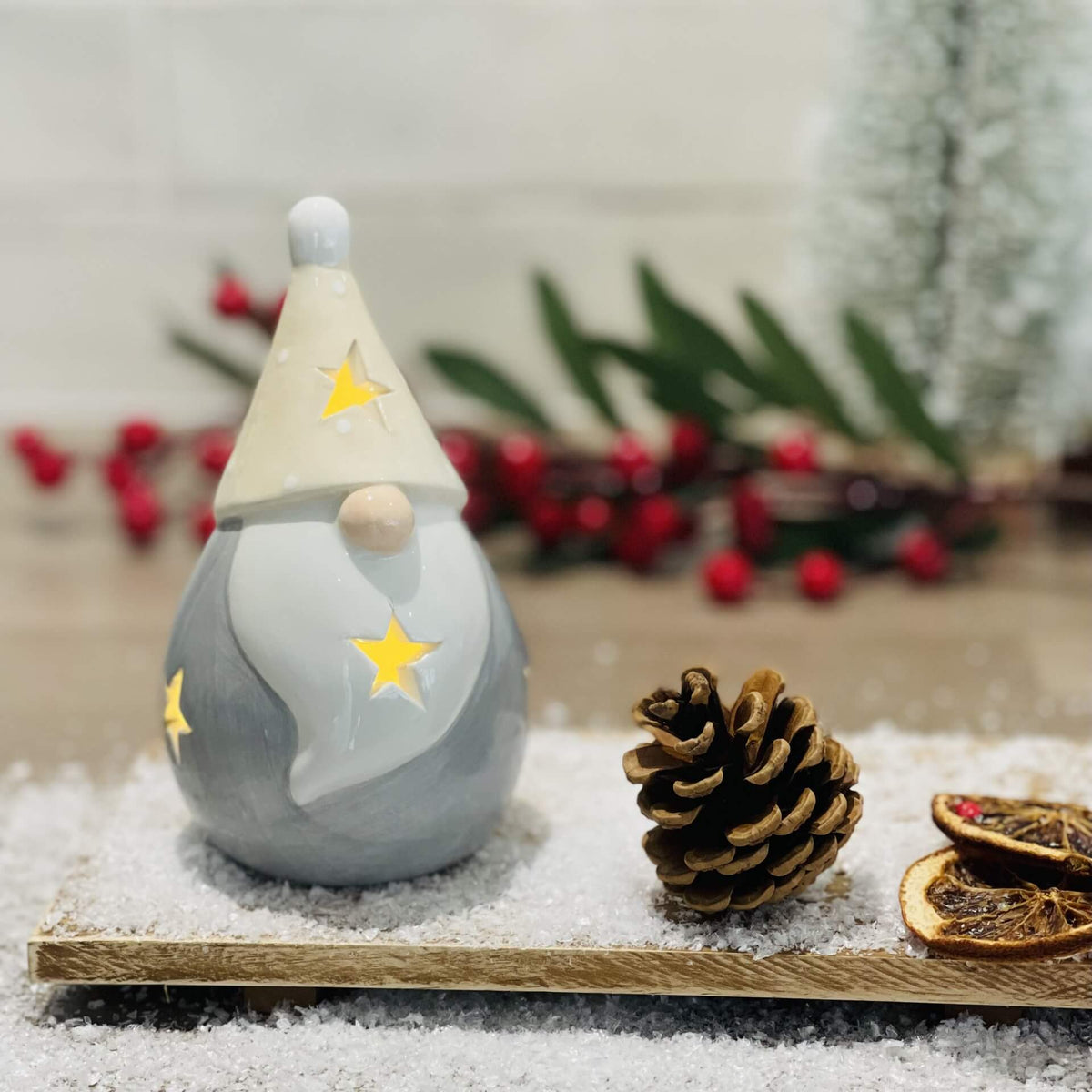 LED Gonk with Star Cut Outs | Festive Charm – Starburst Interiors Limited